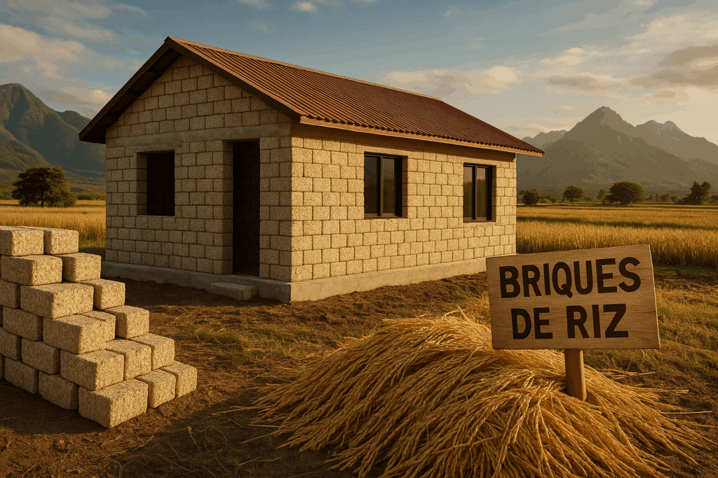 Maisons en briques de riz : comment ce déchet agricole séduit les ...